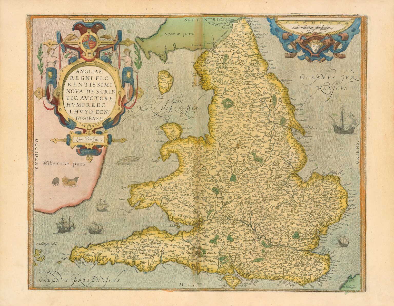 Ortelius Pl. 10 - Map of England | Theatre of the World - Oppenheimer ...