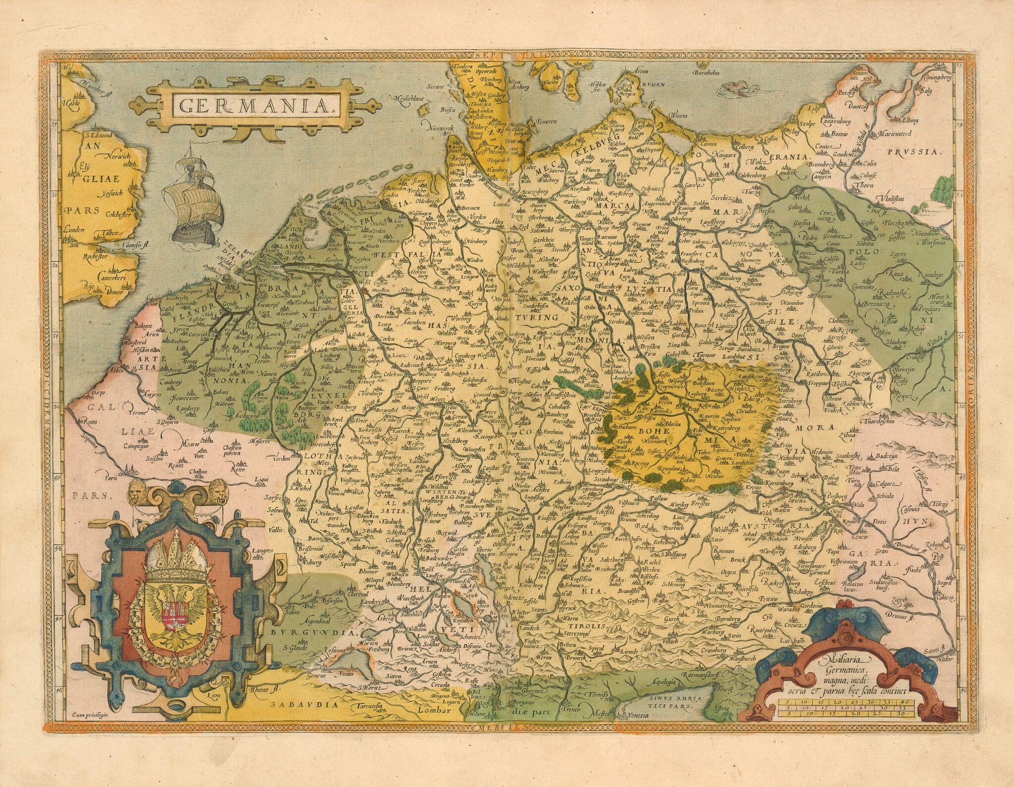 Ortelius Pl. 24 - Map of Germany | Theatre of the World - Oppenheimer ...